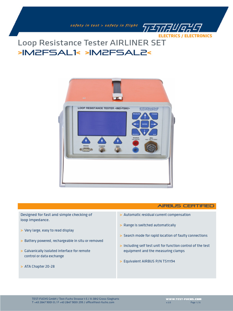 Loop Resistance Tester AIRLINER SET | PDF | Mains Electricity | Power ...