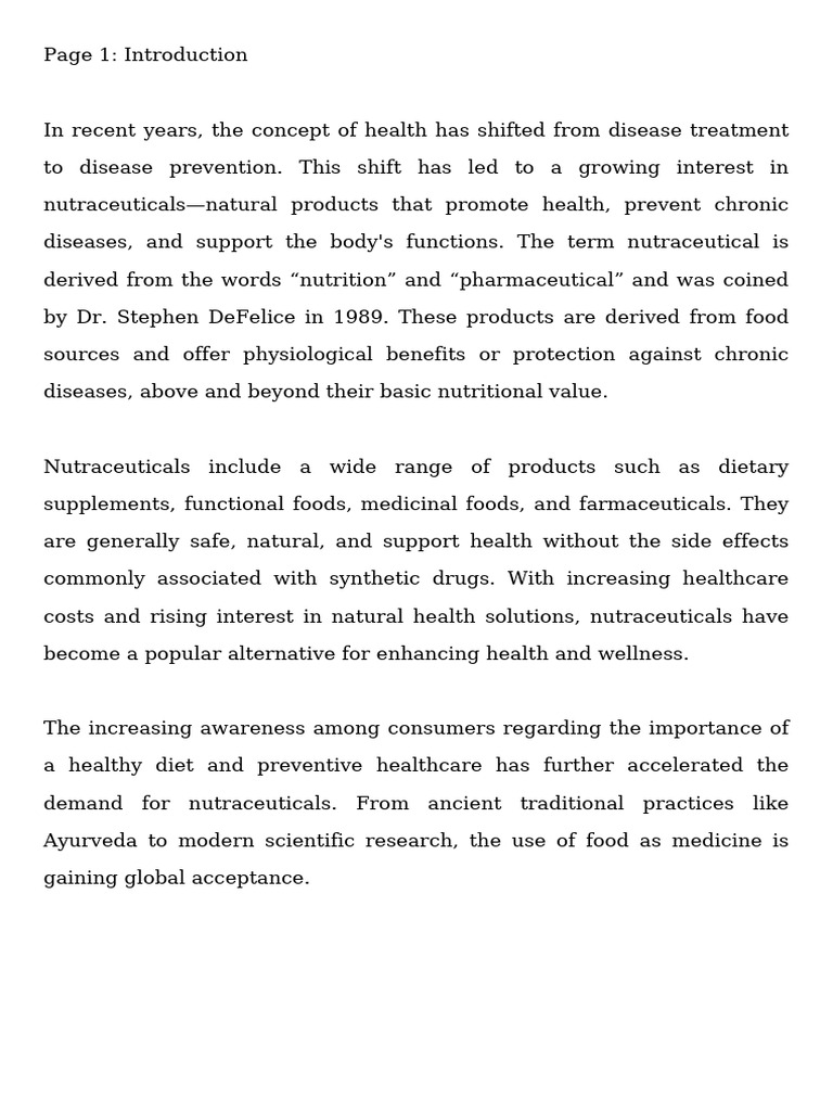 Nutraceuticals Handwritten Style Assignment | PDF | Nutraceutical ...