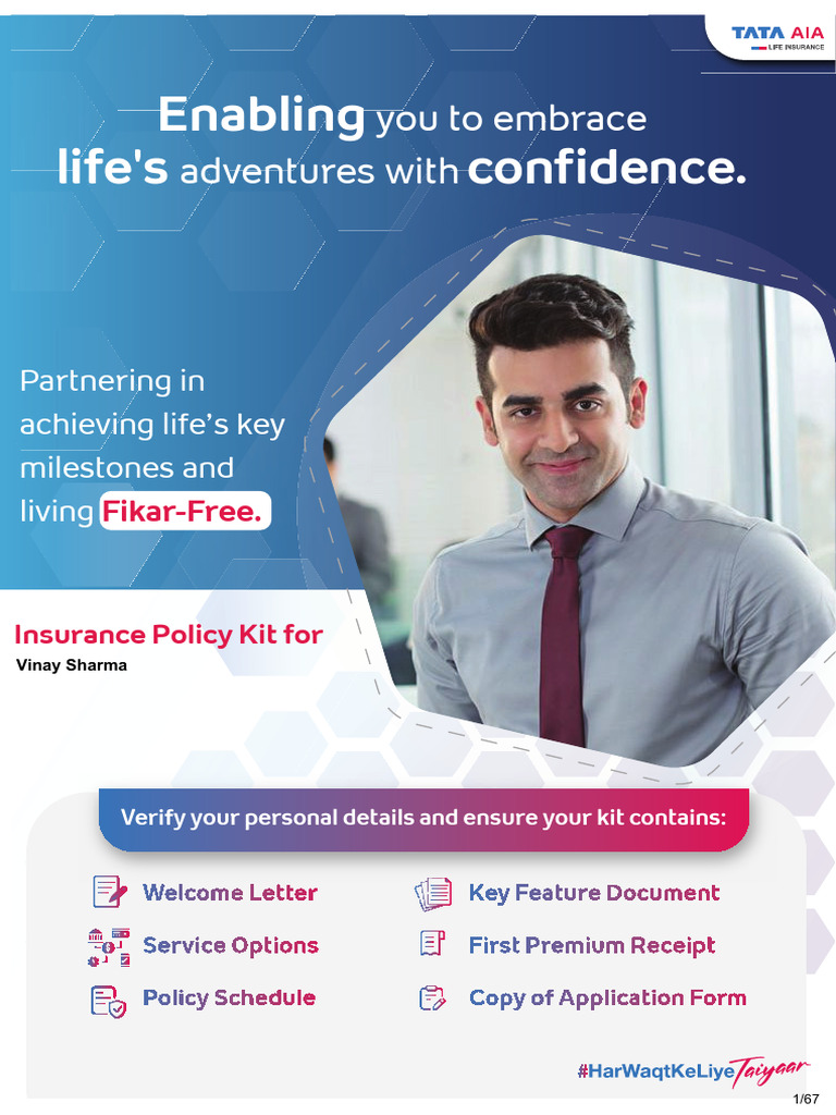 Tata AIA Insurance Policy Document | PDF | Insurance | Life Insurance