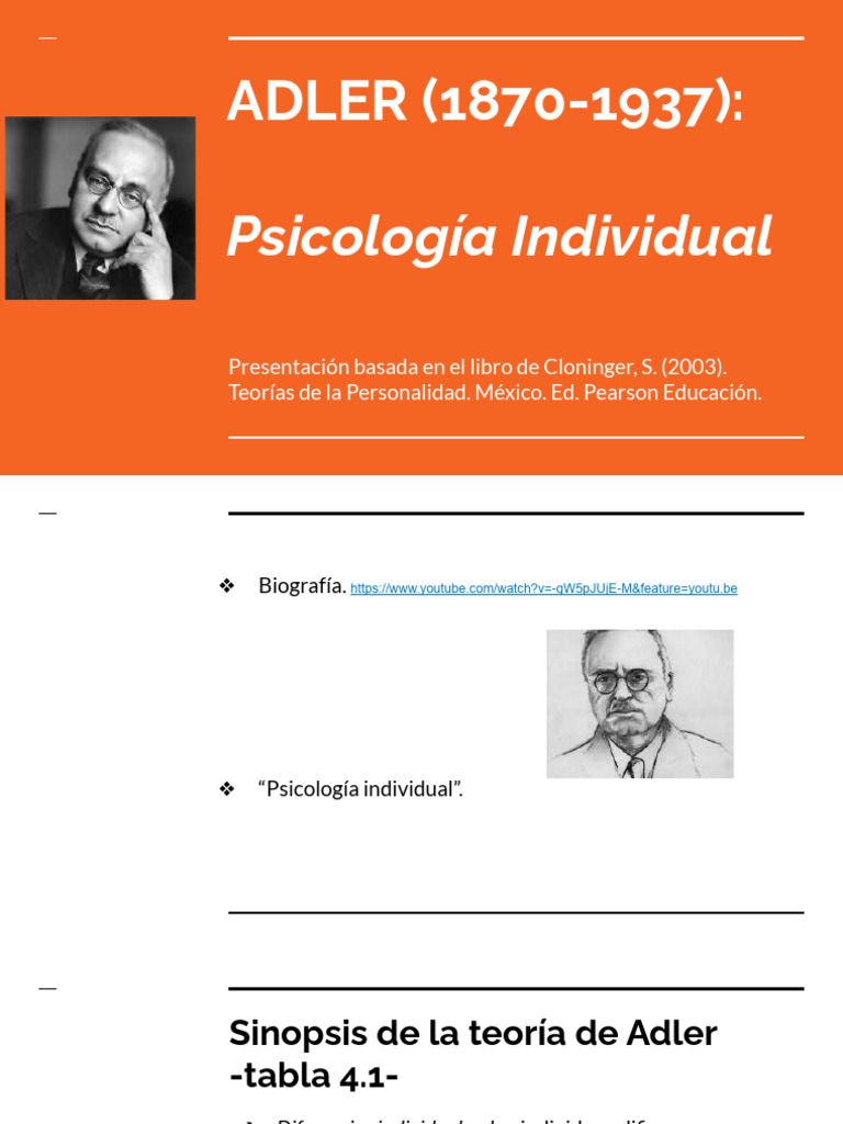 Adler - Desde Cloninger | PDF | Ciencias del comportamiento | Sicología