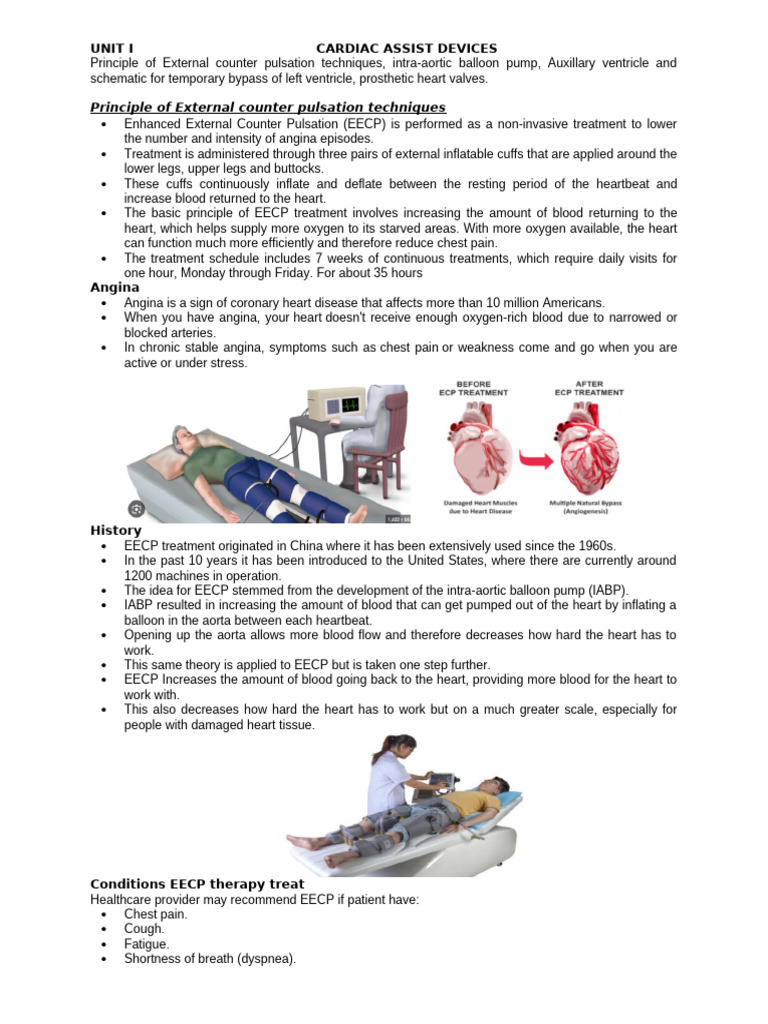 Unit I Cardiac Assist Devices | PDF | Heart | Coronary Artery Bypass ...