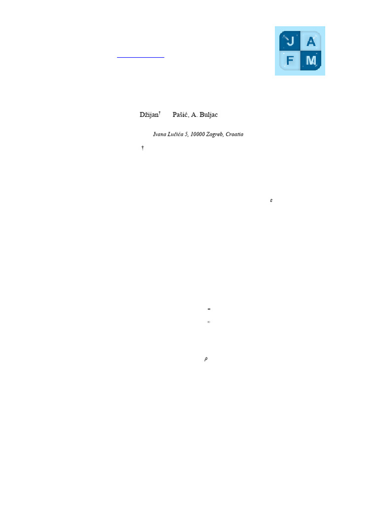 JAFM - Volume 12 - Issue 2 - Pages 361-368 | PDF | Turbulence | Lift (Force)