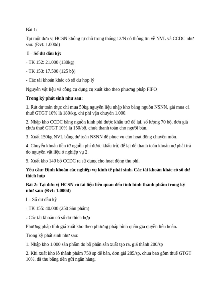 Bài tập HTK - Chương 3 | PDF