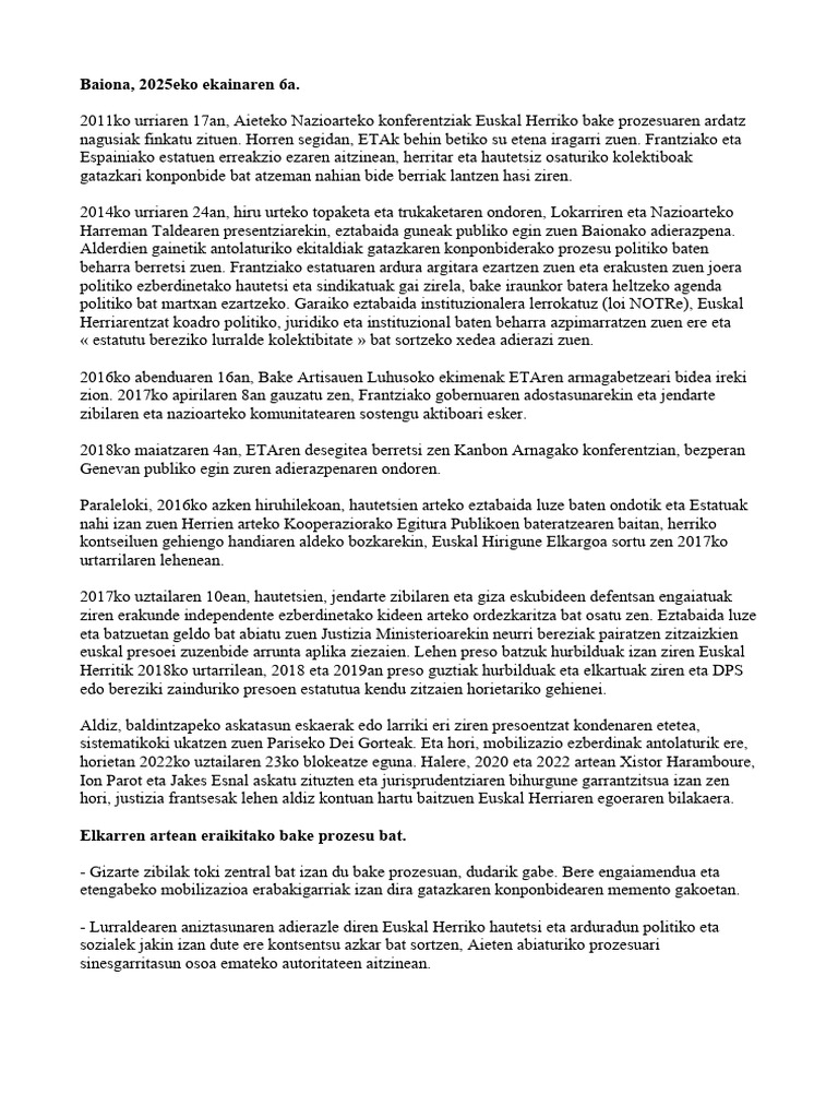 Deklarazioa EUS | PDF