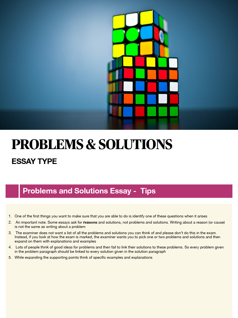 Problems and Solutions Essay Introduction | PDF | Physical Fitness ...