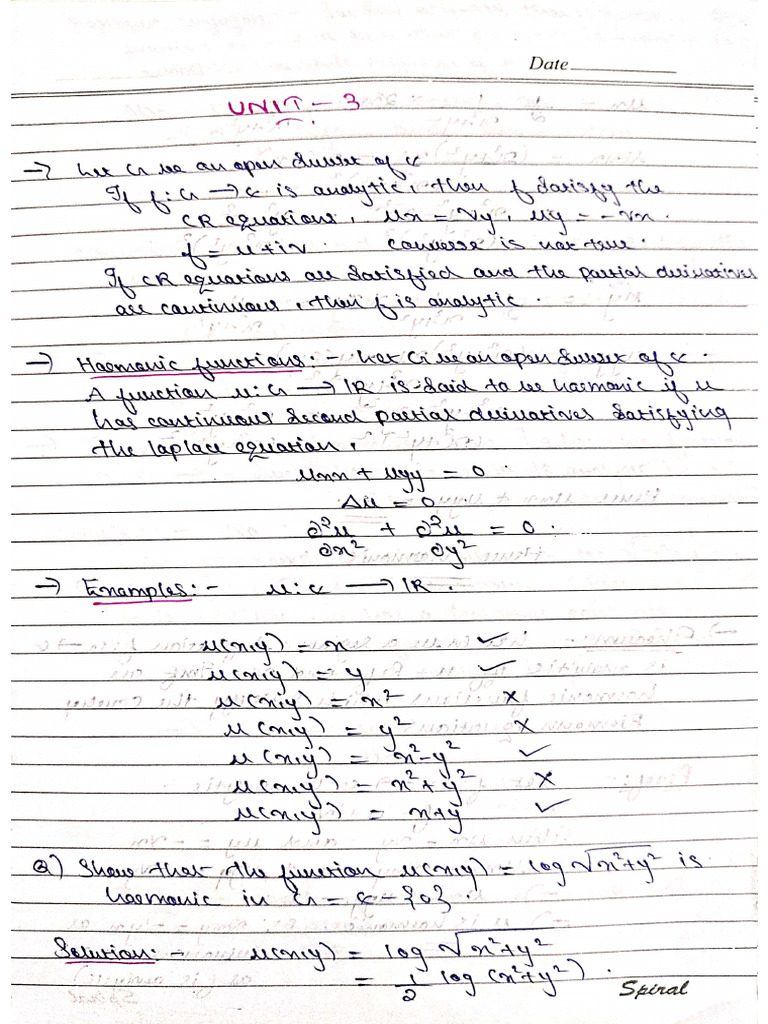 Advanced Complex Analysis Unit 3 | PDF