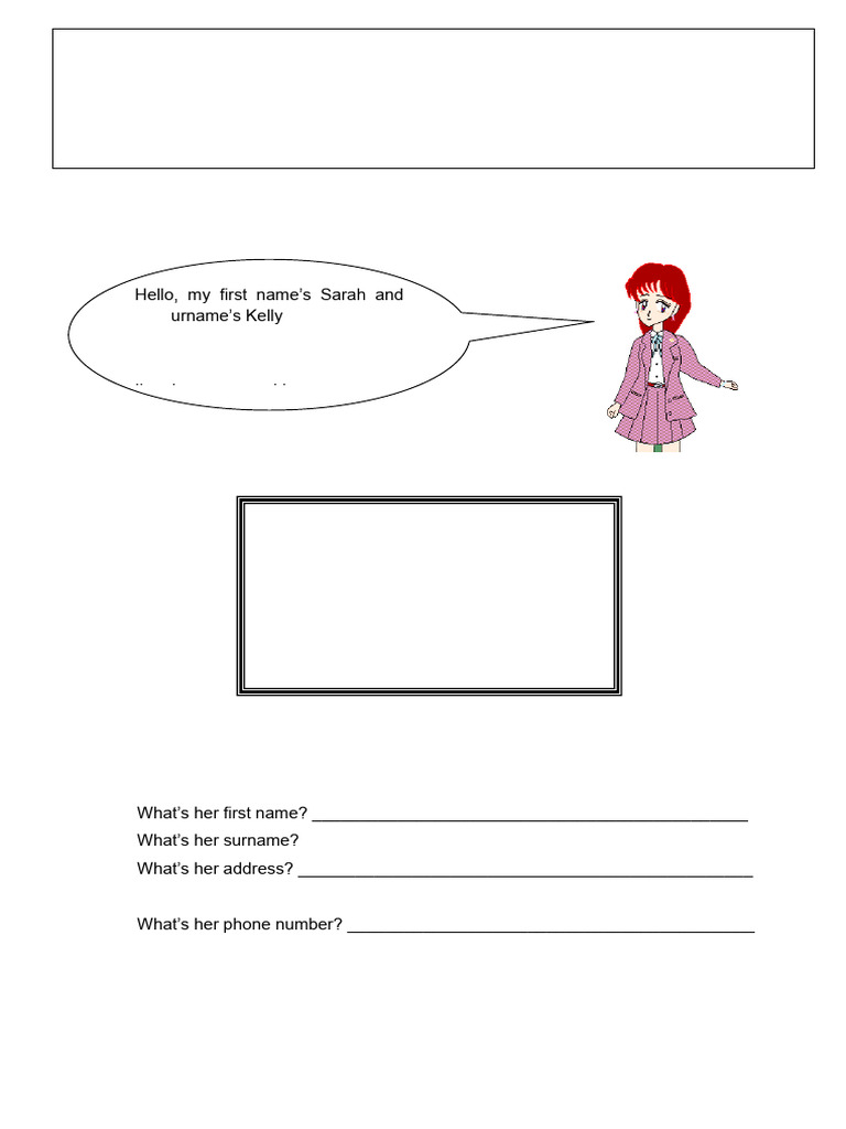 English Test: Identity Card Exercise | PDF