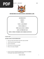 Grade 5 Mental Maths Term 1 | PDF | Mathematics