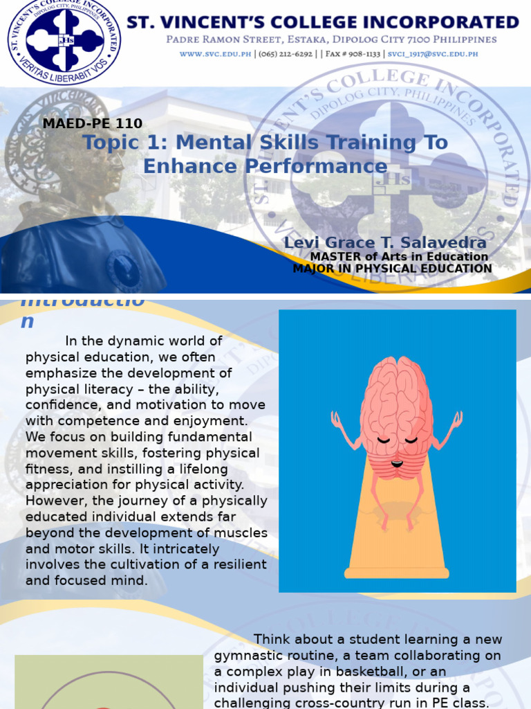 Mental Skills Training To Enhance Performance | PDF | Physical ...