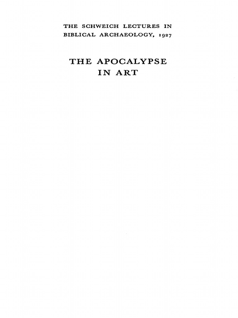 1927 Apocalypse in Art James | PDF | Gospels | New Testament