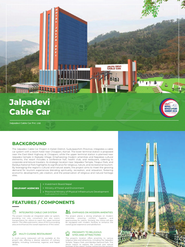 Jalpadevi Cable Car Project Overview | PDF | Tourism | Resort