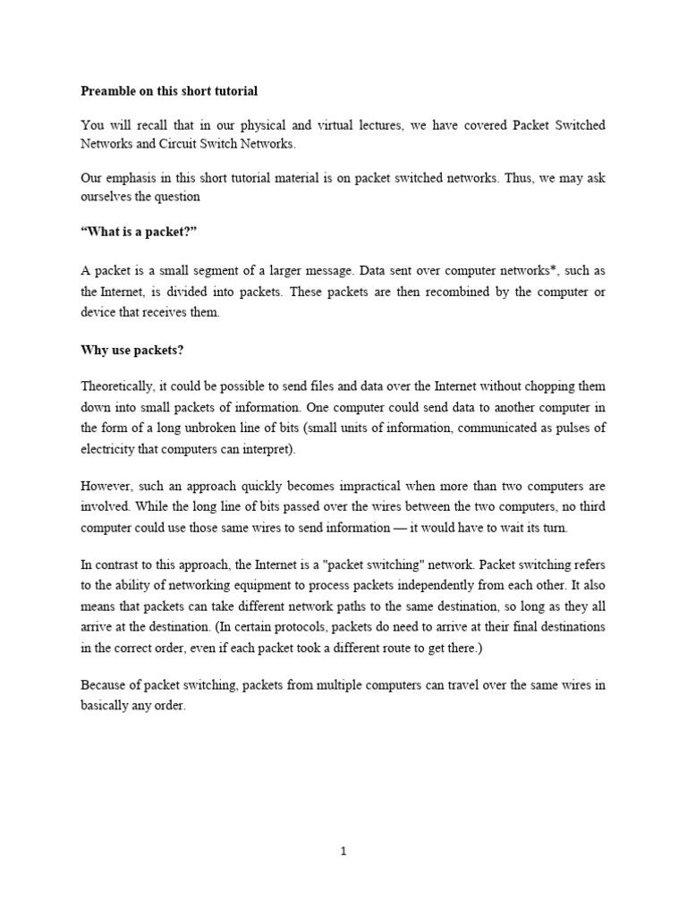 A Brief Tutorial On Networks and Network Performance Metrics by Oyelakin A. M., PHD | PDF ...