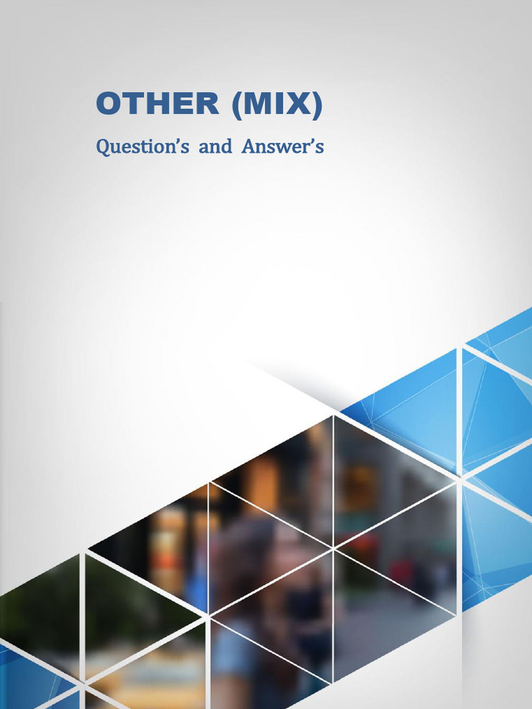Other Mix Questions and Answers | PDF | Software Testing | Http Cookie