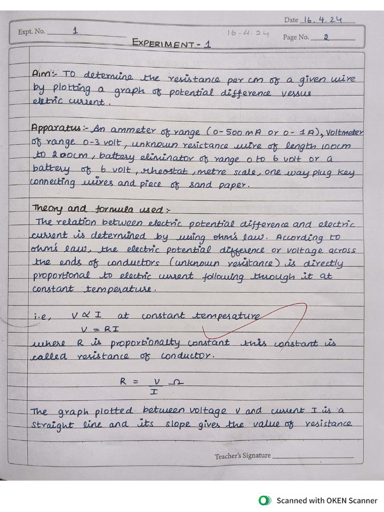 Phy Prac 1 KV 12 A | PDF