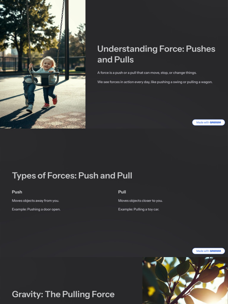 Understanding Force Pushes and Pulls | PDF