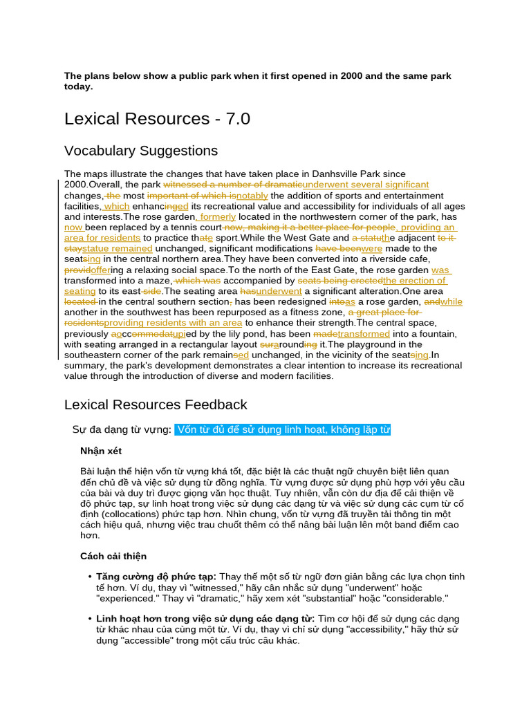 Result Ielts Langgo Wri Task 1 - Map | PDF