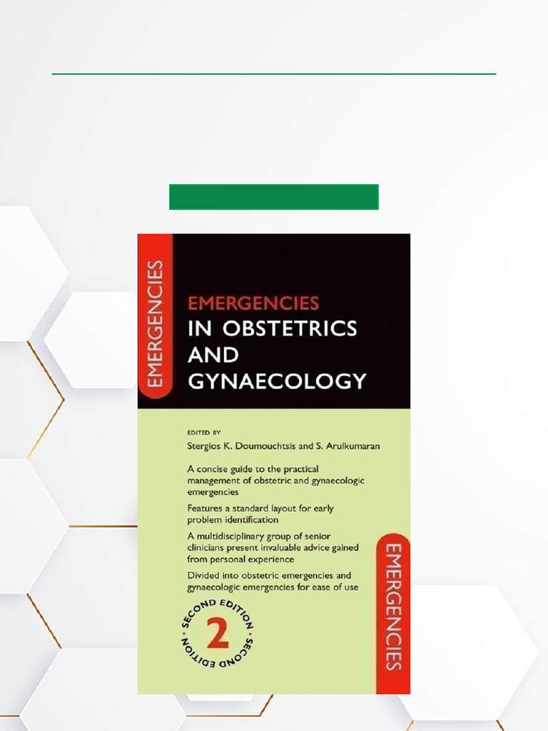 Emergencies in Obstetrics and Gynaecology 2nd Edition ISBN 0199651388, 9780199651382 Best ...