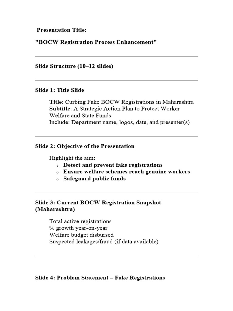 Enhancing BOCW Registration Integrity | PDF