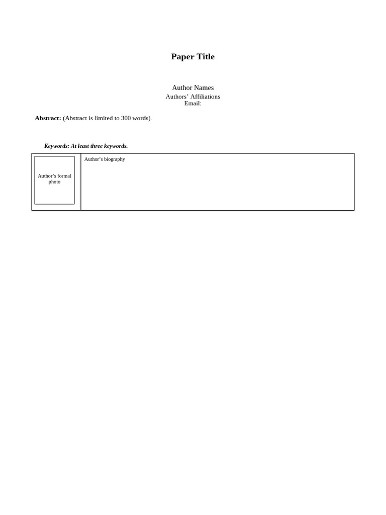 Academic Paper Structure Guide | PDF