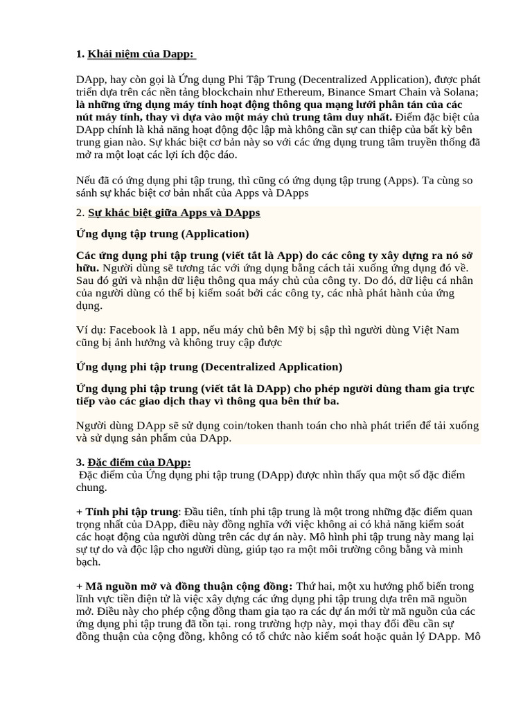 Khái niệm của Dapp | PDF