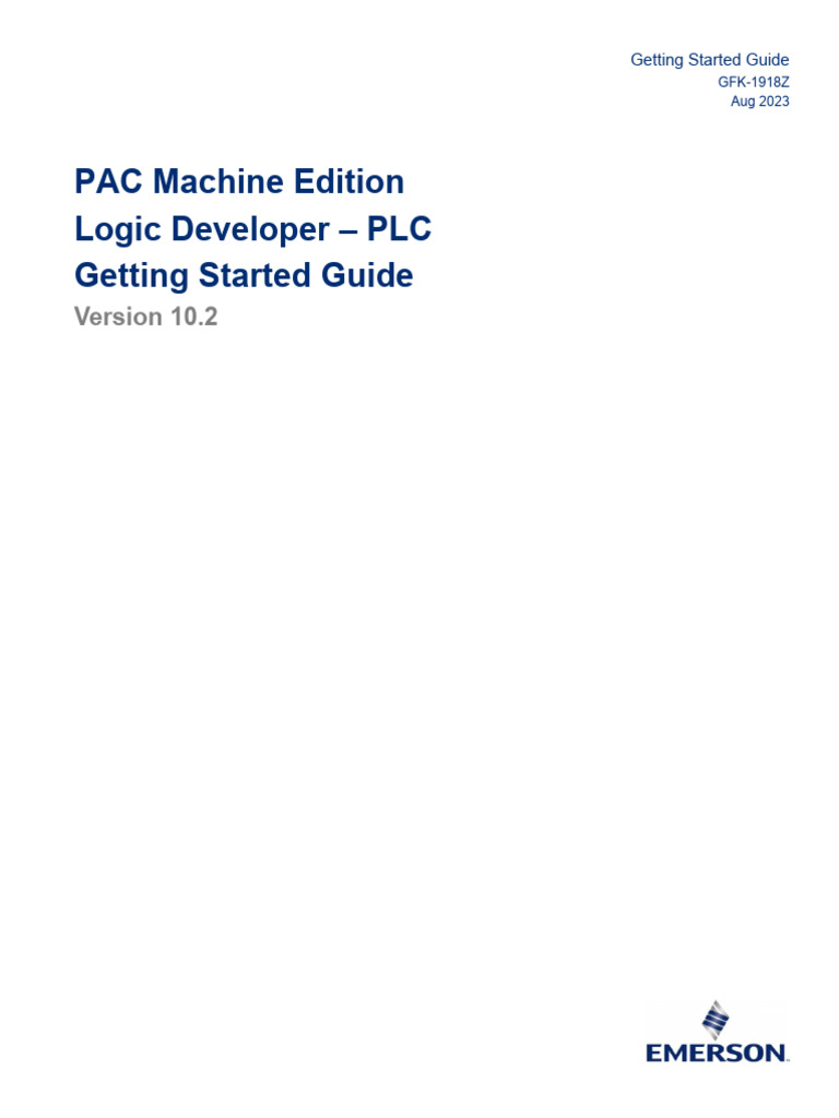 GFK-1918Z - Emerson PAC ME V10-2 - Logic Developer Manual | PDF ...