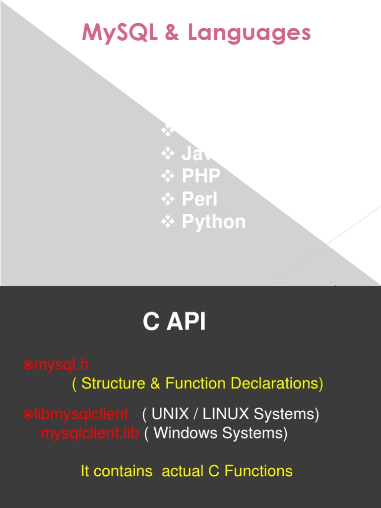 MySQL C API Guide for Developers | PDF | My Sql | C (Programming Language)