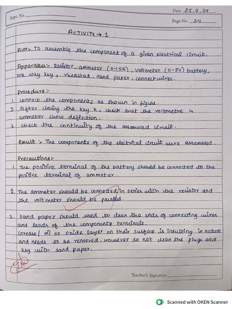 Phy Activity 1 KV 12 A | PDF