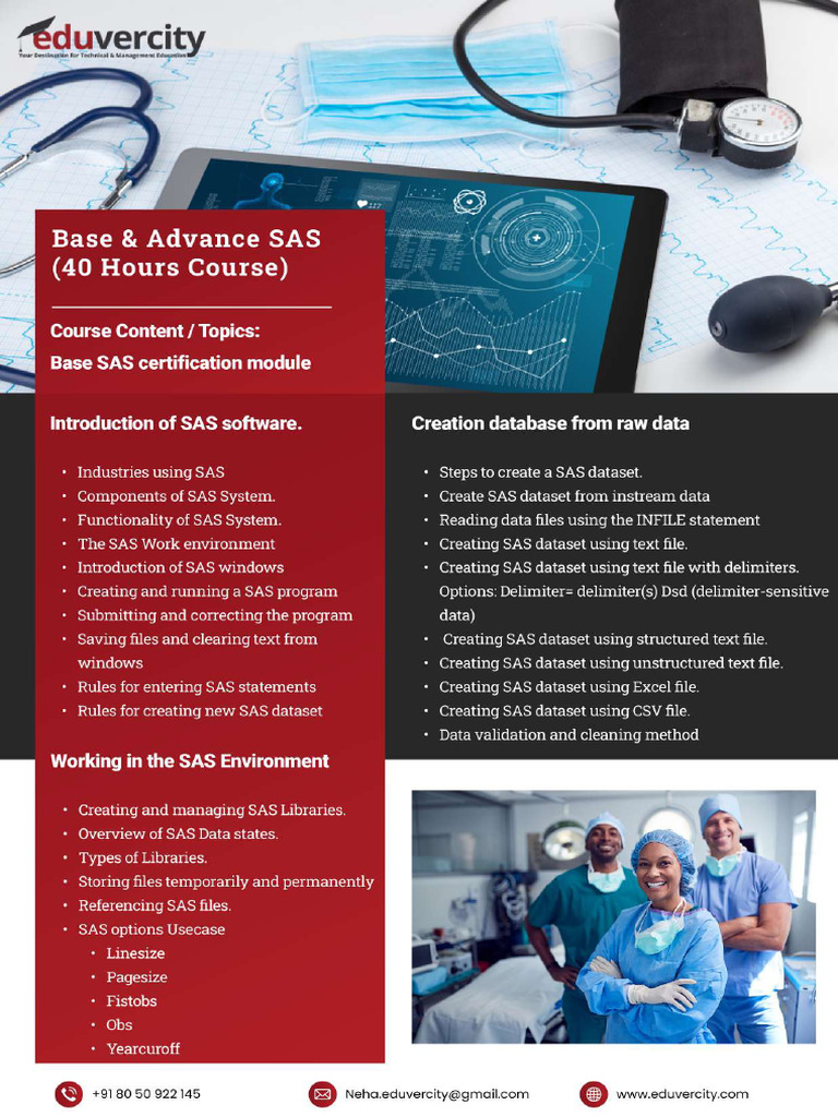 Base & Advance SAS Training | PDF