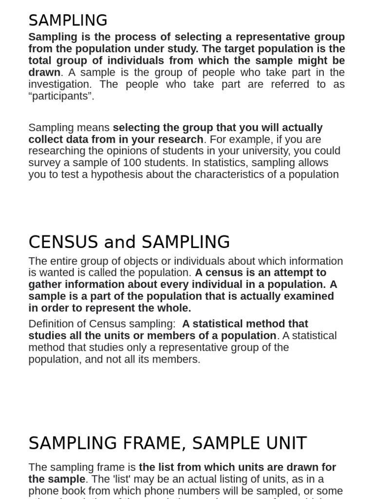 Part 1 Introduction | PDF | Sampling (Statistics) | Survey Methodology