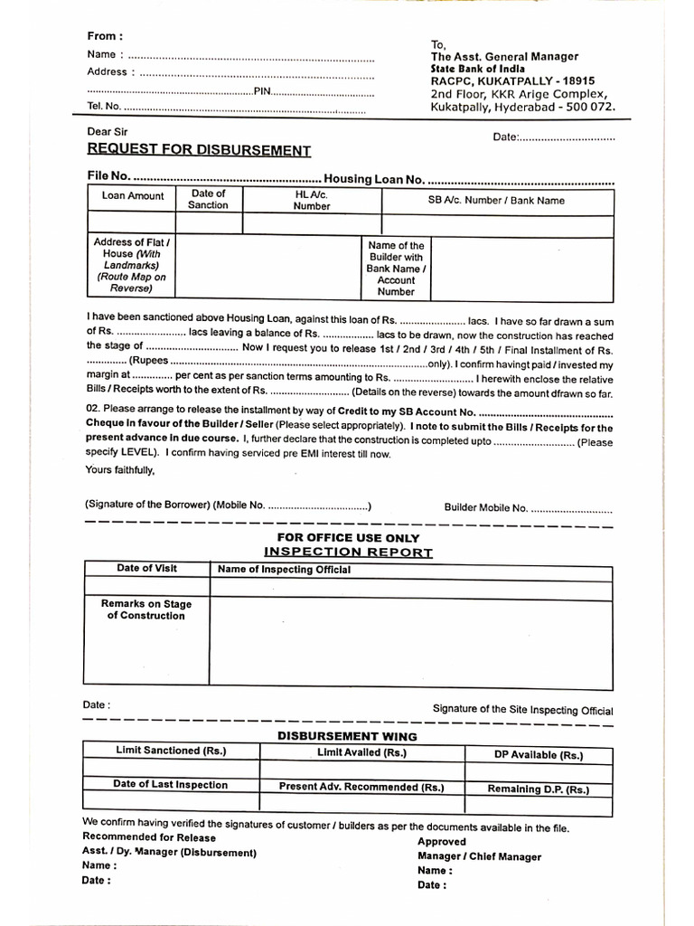 Disbursement Form | PDF