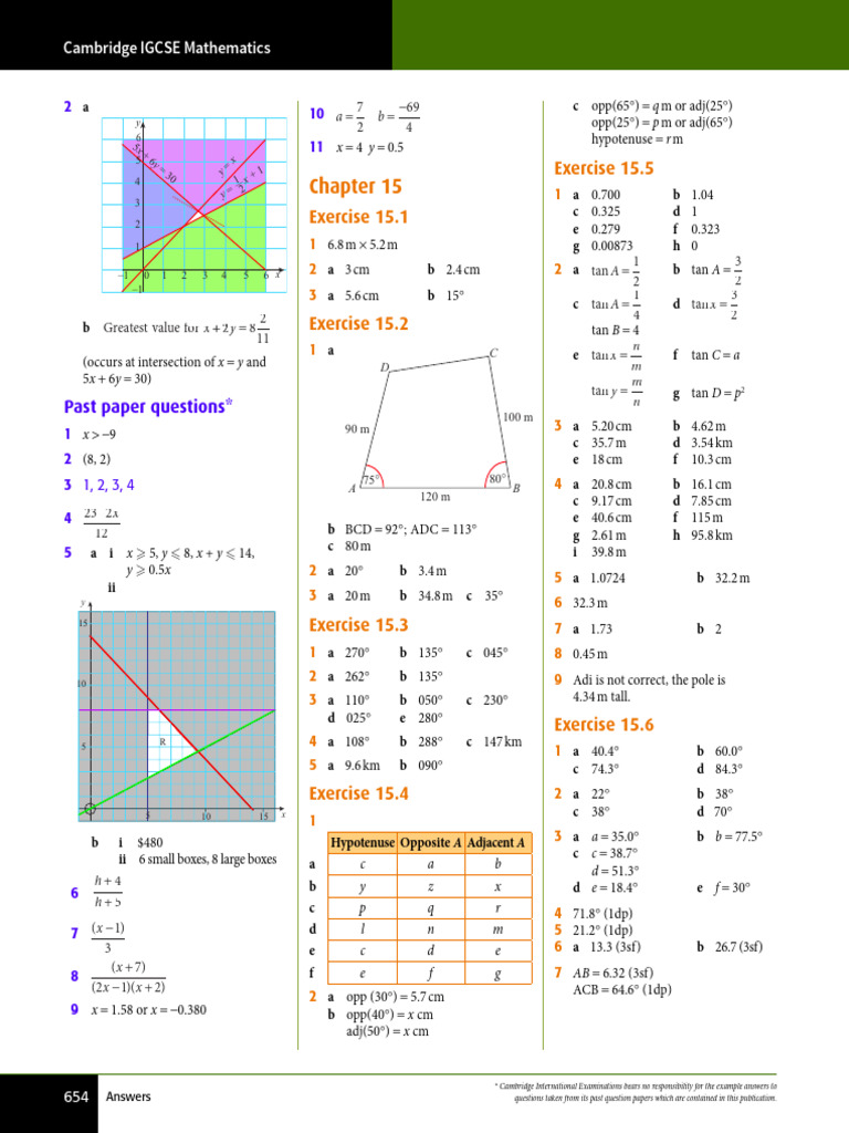 Trigonometry Answers | PDF | Euclidean Geometry | Euclidean Plane Geometry