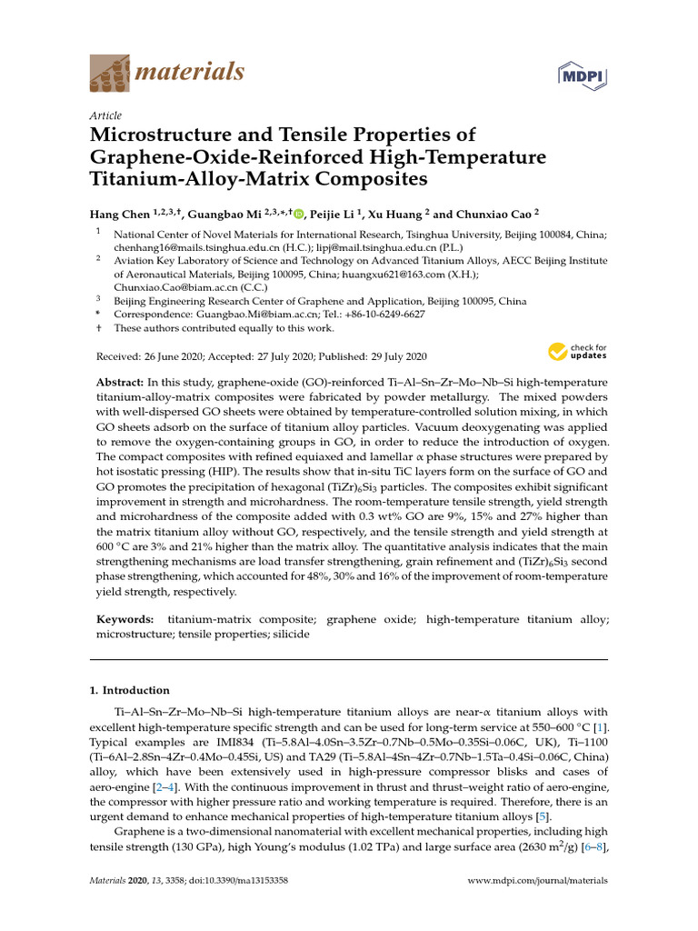 Microstructure and Tensile Properties of Graphene-oxide-Reinforced High ...