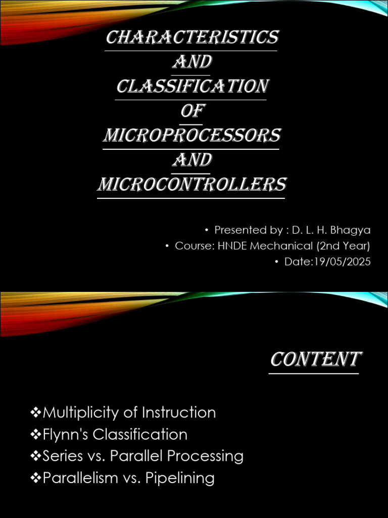 Updated Microprocessors and Microcontrollers Presentation (1) | PDF | Parallel Computing ...