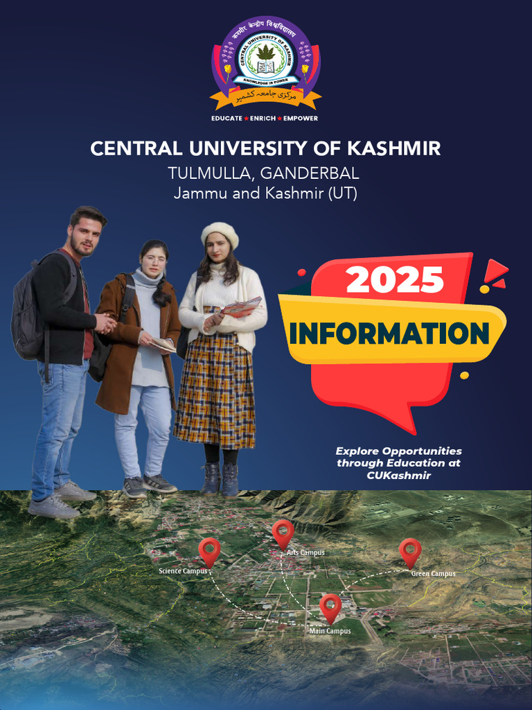 CUKashmir Admission Brochure 2025 | PDF | Academic Degree | Bachelor's ...