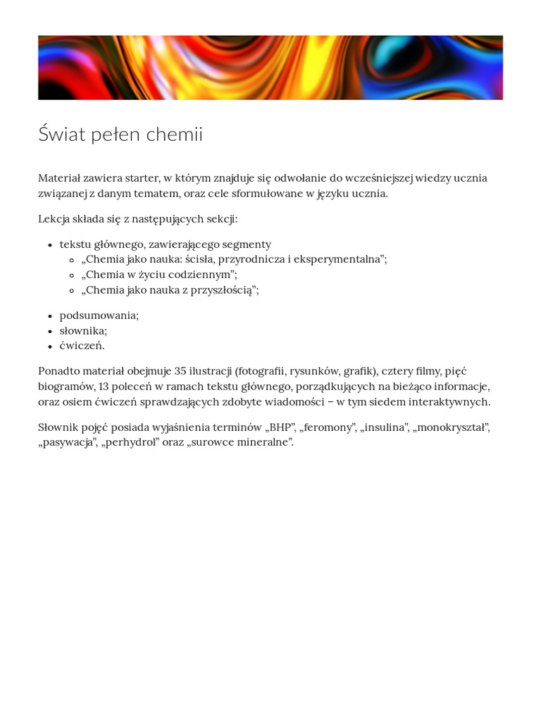 Swiat Pelen Chemii | PDF