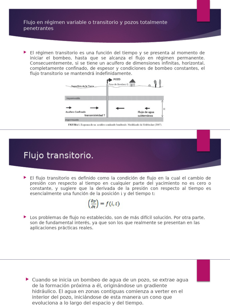 Flujo Transitorio en Pozos Penetrantes | PDF