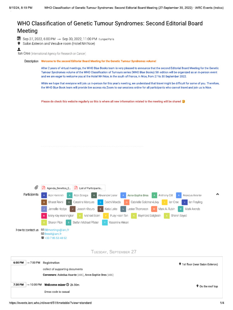 WHO Genetic Tumour Syndromes | PDF