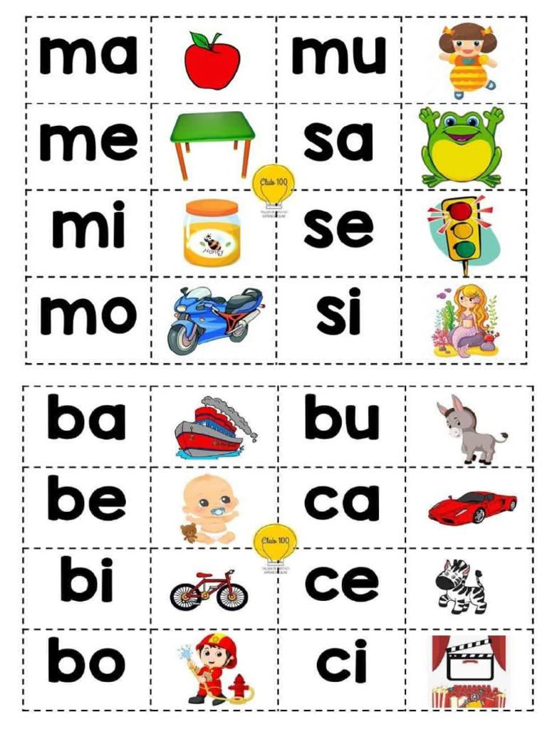 MEMORAMA SILABAS | PDF