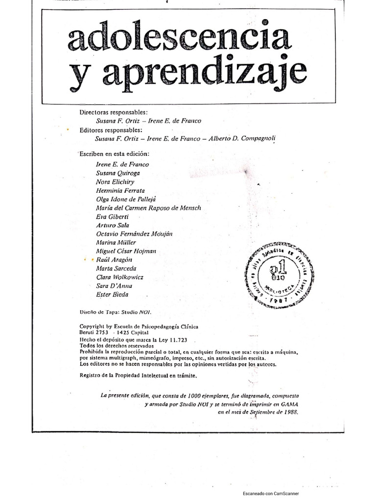 28 El Mandato Familiar en La Adolescencia, Ramposo de Mench | PDF