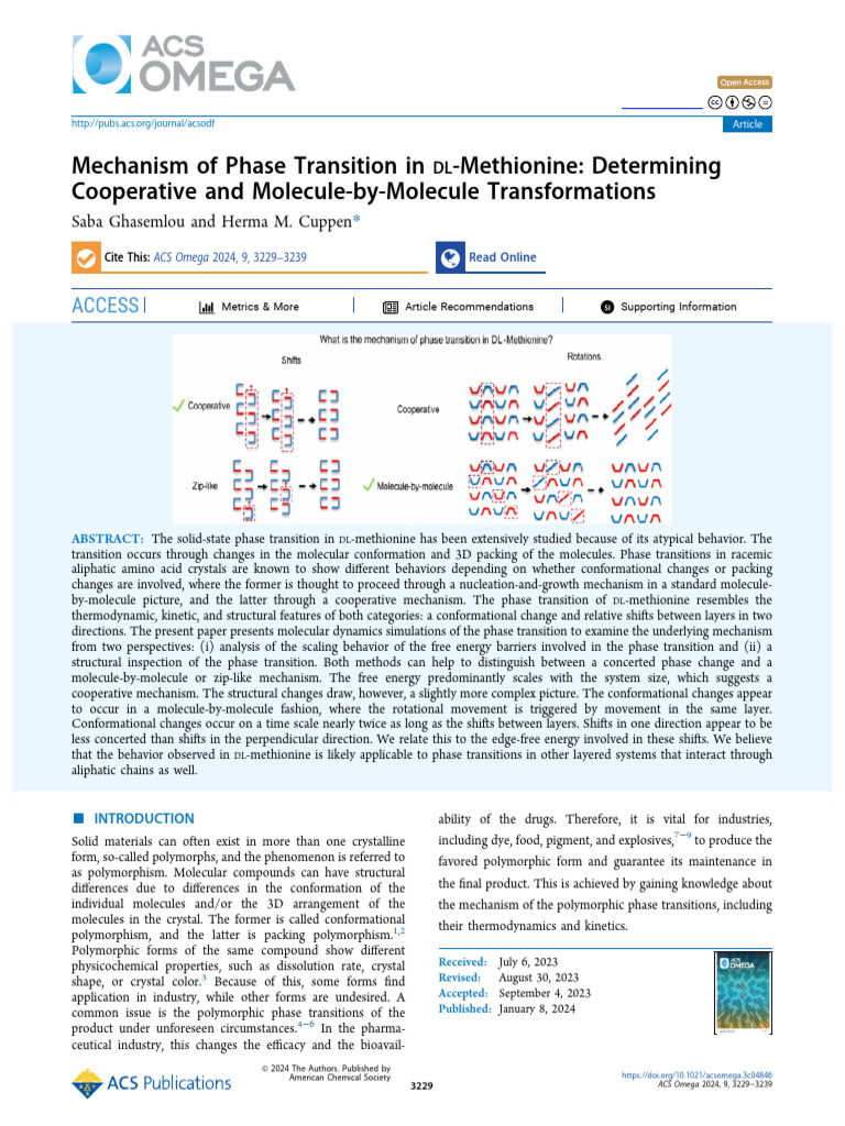 2024_Mechanism of Phase Transition in Dl Methionine Determining ...