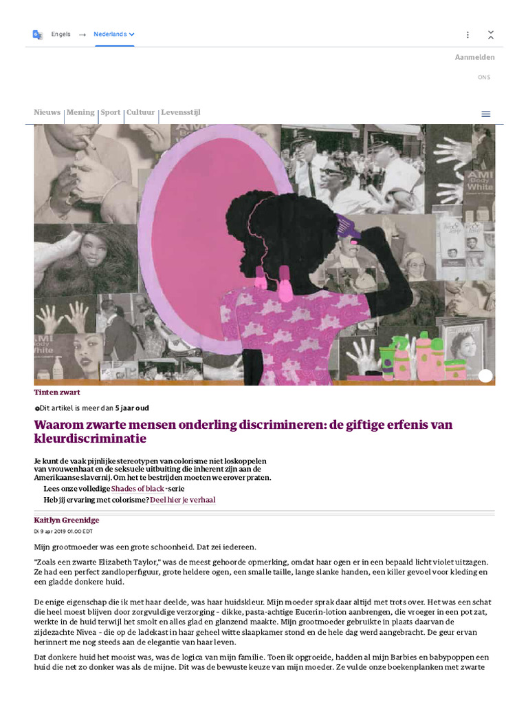 Waarom Zwarte Mensen Onderling Discrimineren - de Giftige Erfenis Van ...