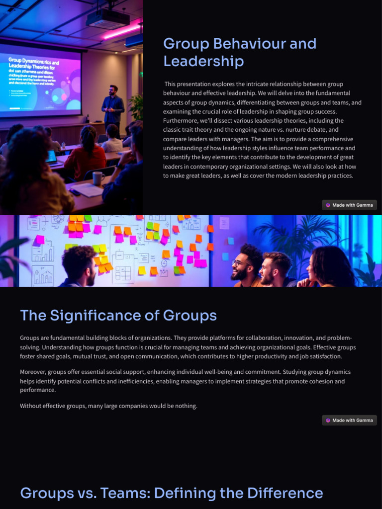 Group Behaviour and Leadership | PDF | Leadership | Social Psychology
