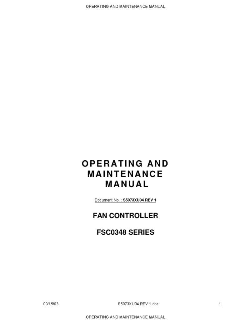 Cabin Fan Controller Manual | PDF | Power Supply | Resistor
