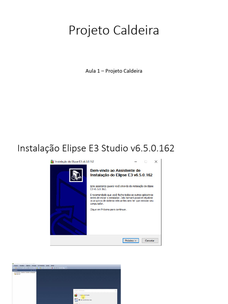 Aula 1 - Elipse Studio E3 - Projeto Cladeira | PDF