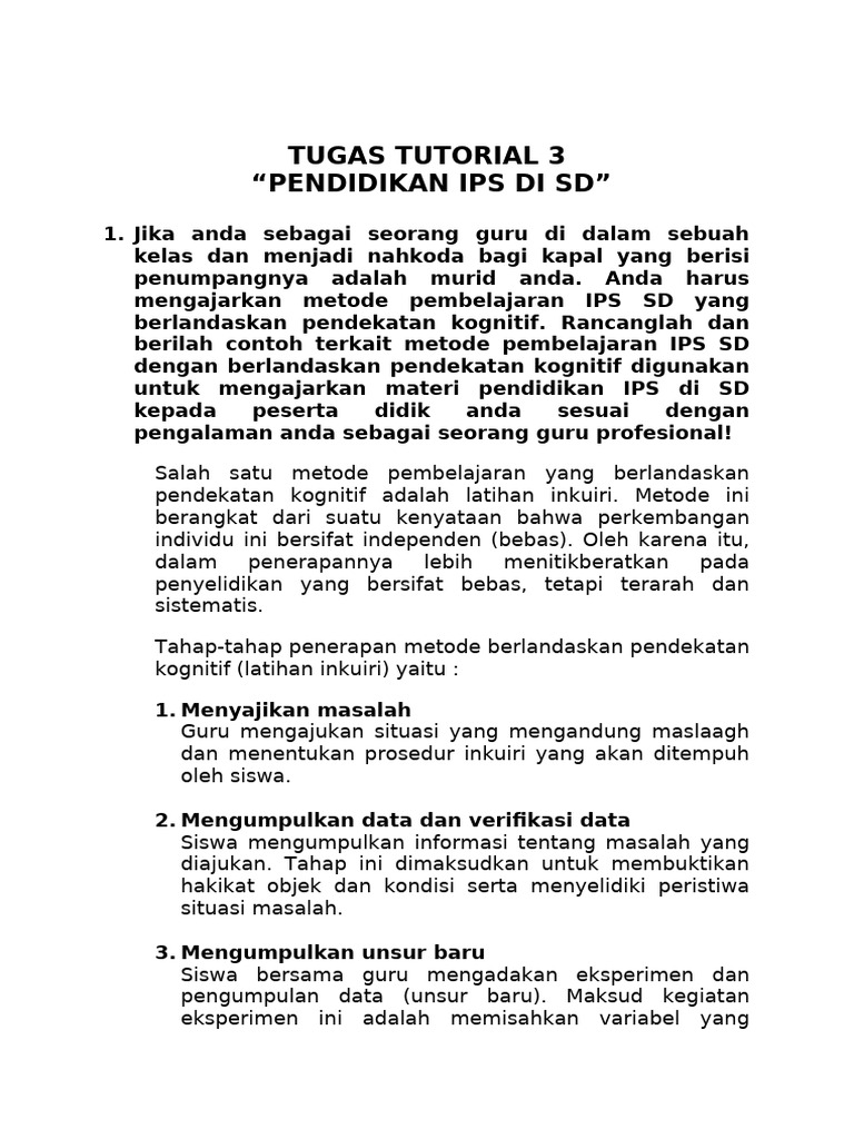 Tugas 3 Pendidikan-Ips Di SD Noor Hafito Fathya S | PDF
