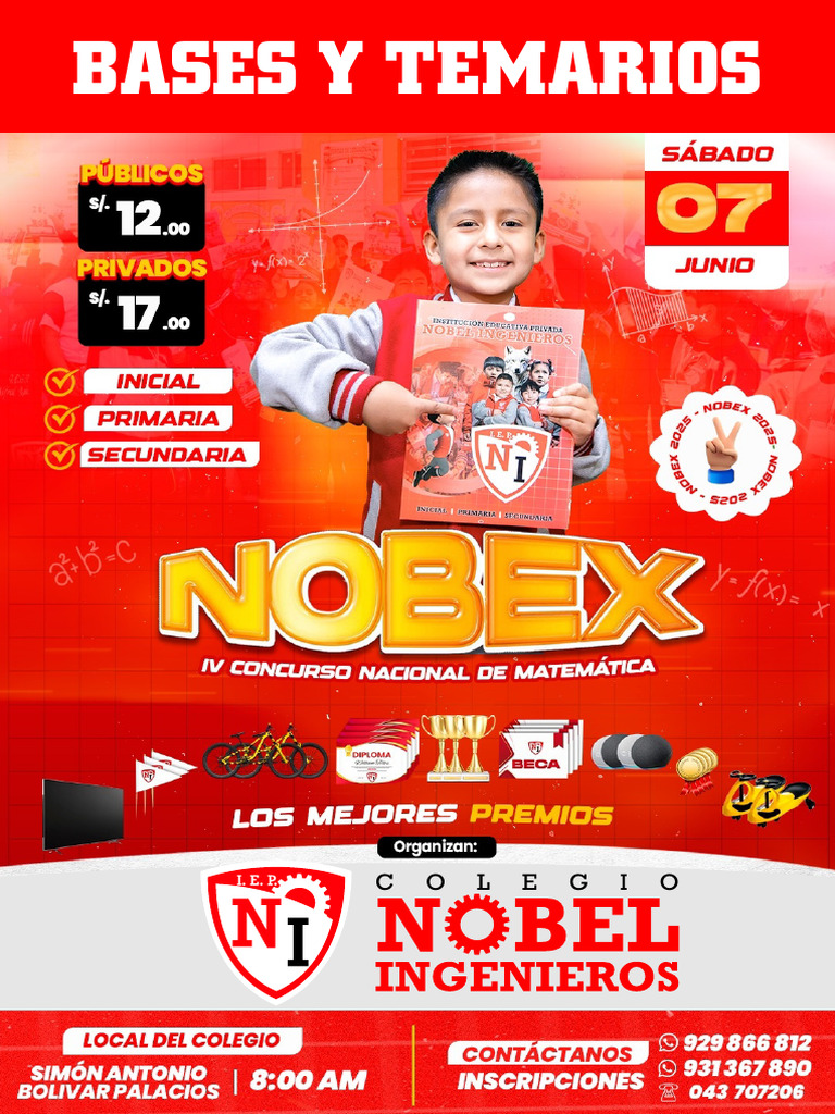 Bases y Temarios Nobex 2025 | PDF