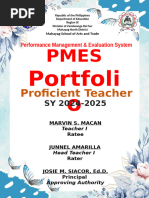 Annex A - PMES Tool For Proficient Teachers SY 2024-2025 | PDF ...