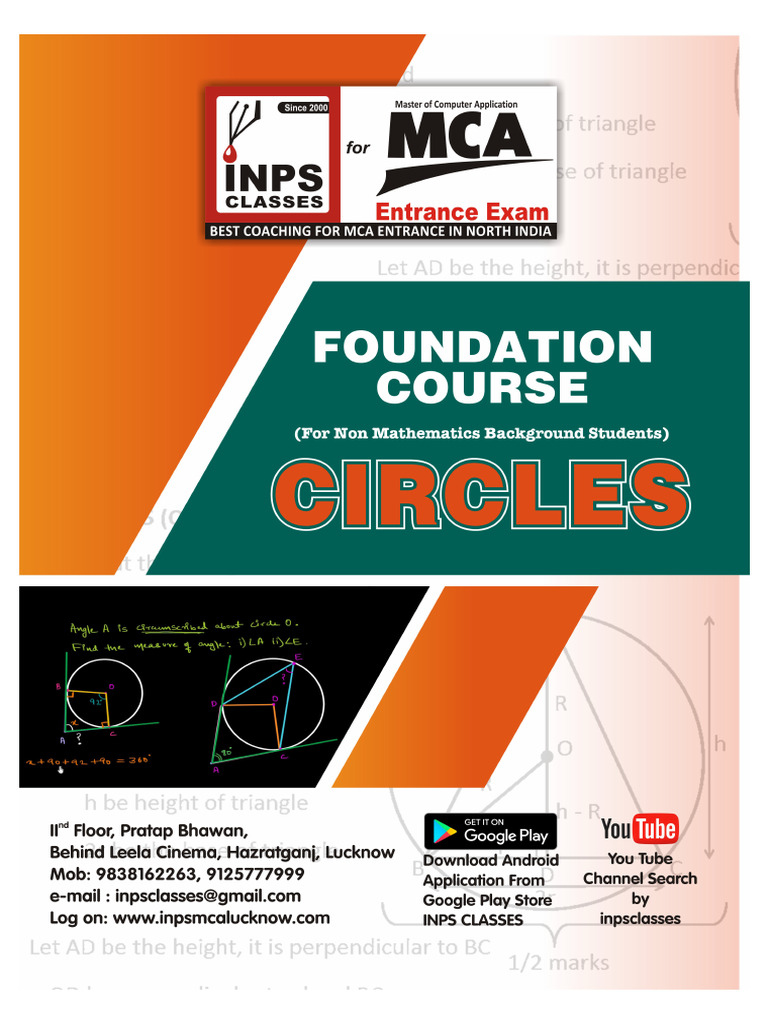 06 Circles | PDF | Circle | Analytic Geometry