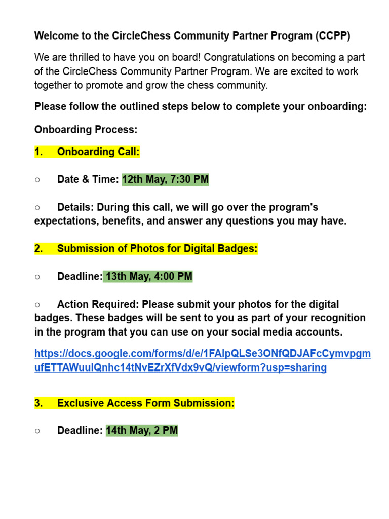 B06 CCPP Onboarding Process | PDF