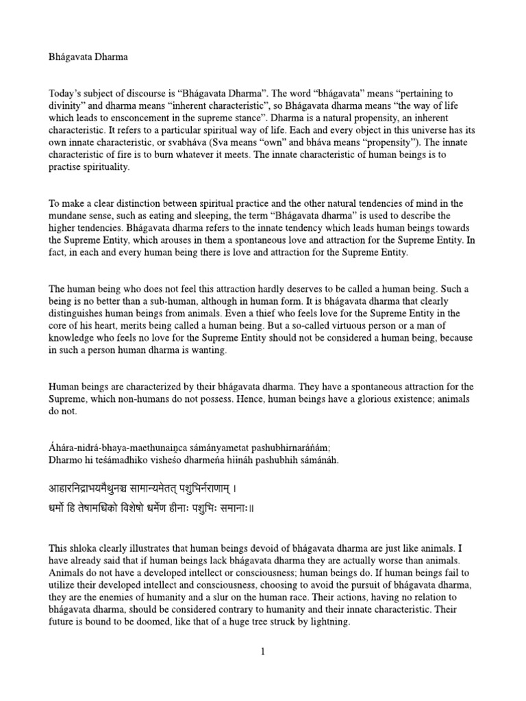 Bhágavata Dharma | PDF
